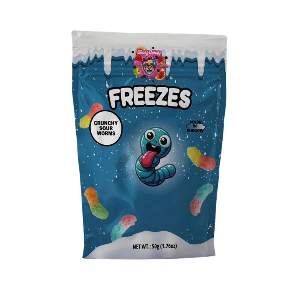 Chaos Candy | Freezes Dried Candy Crunchy Sour Worms • 50g - Import S