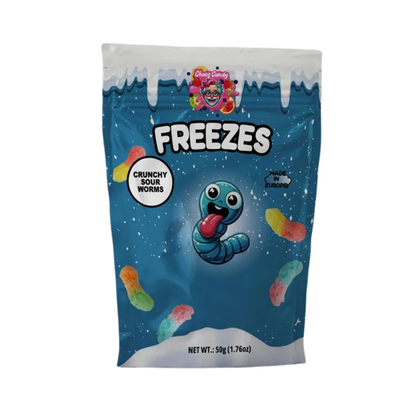 Chaos Candy | Freezes Dried Candy Crunchy Sour Worms • 50g - Import S
