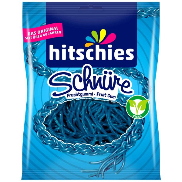 Hitschies | Schnüre, Blau, Fruchtgummi • 125g - Import Snacks – Candy